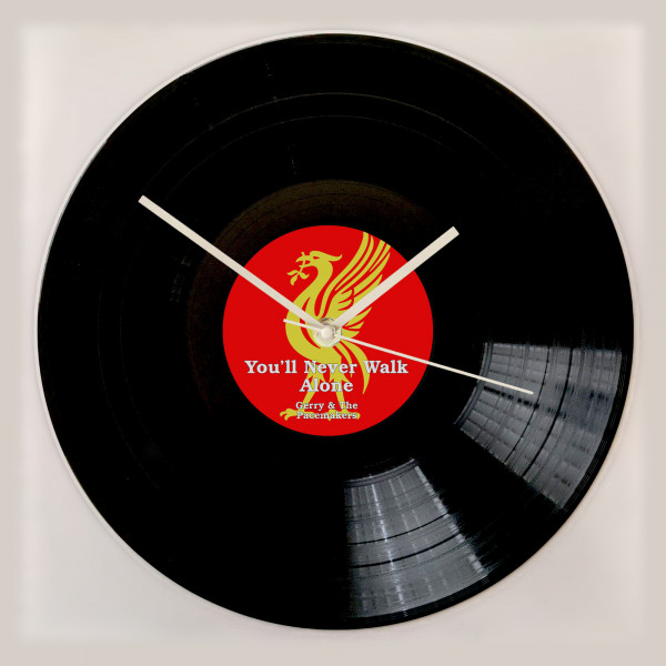 You'll Never Walk Alone LFC Liverbird 12 inch record clock Liverpool FC