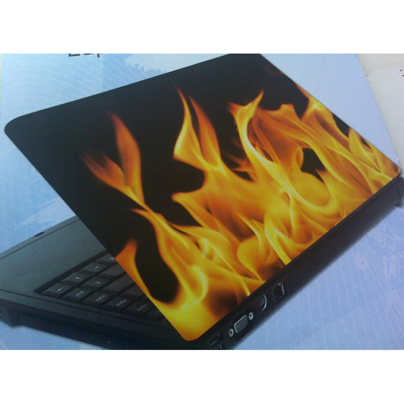 fire laptop skin, flames laptop sticker, laptop protector, coloured laptop